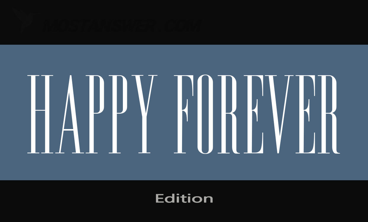 EDITION Font by | mostfont.com
