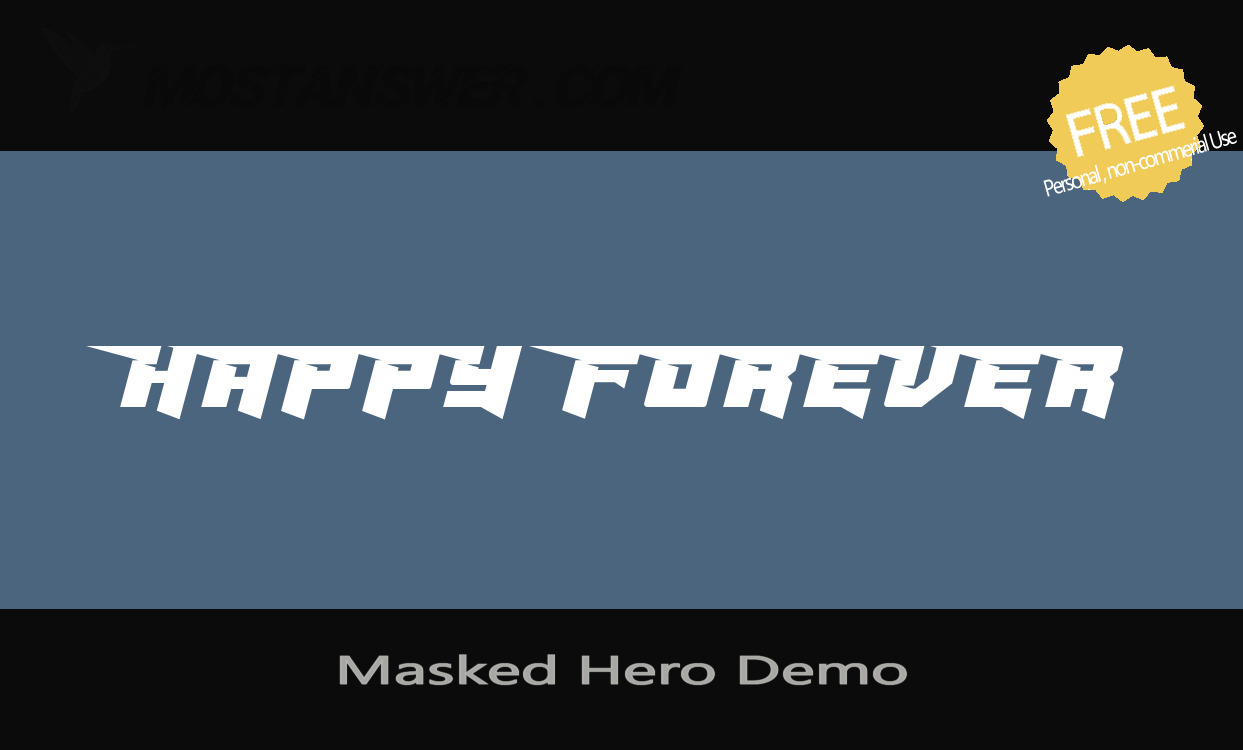 Masked Hero Font by Linecreative | mostfont.com