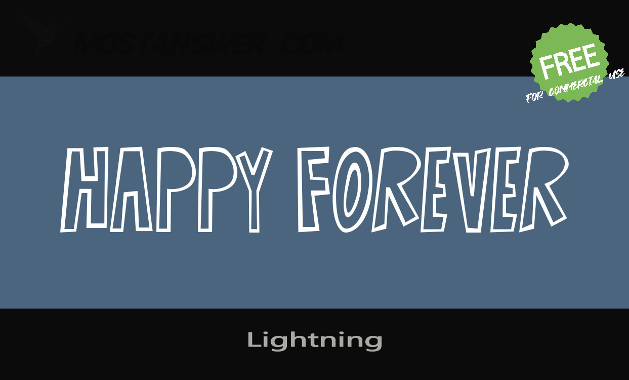 Lightning Regular Font by TitanVex | mostfont.com