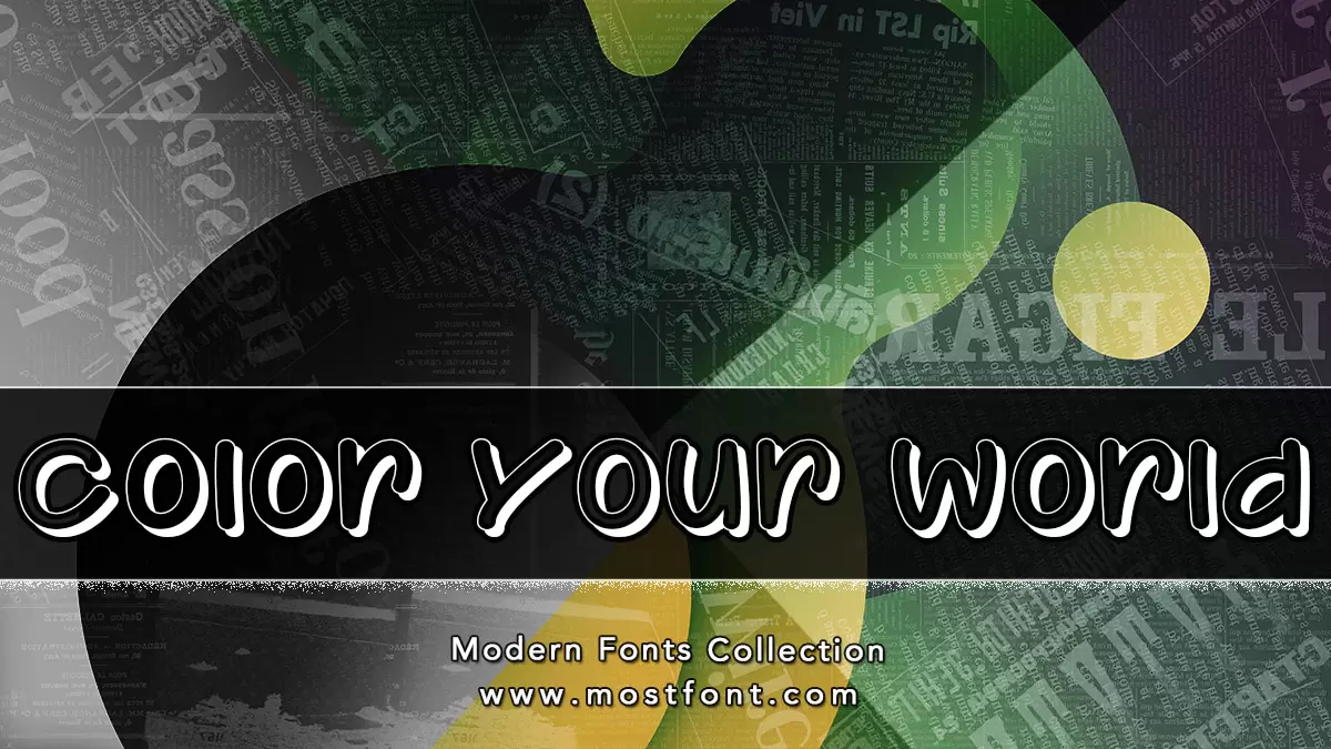 「Color Your World」字体效果欣赏 | 最新字体文件免费下载 | mostfont.com