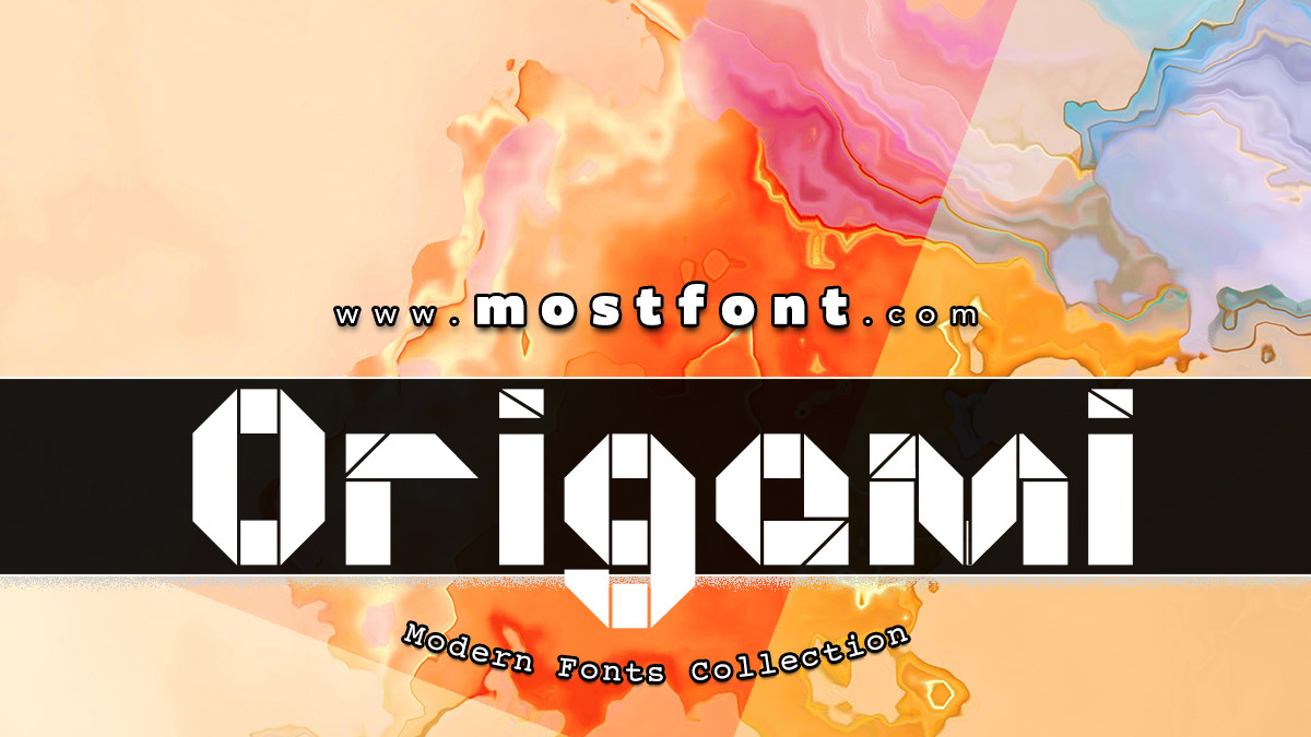 Origami Making Font Typographic Design | mostfont.com
