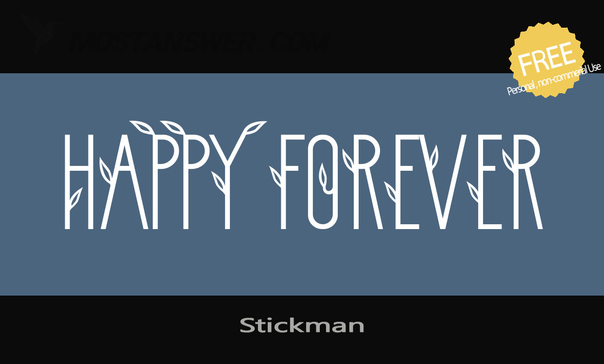Stickman CleanFancy Font by Display Studio | mostfont.com