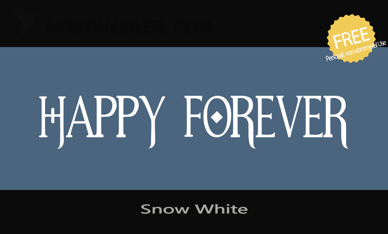 Snow White Font by t&Type® | mostfont.com