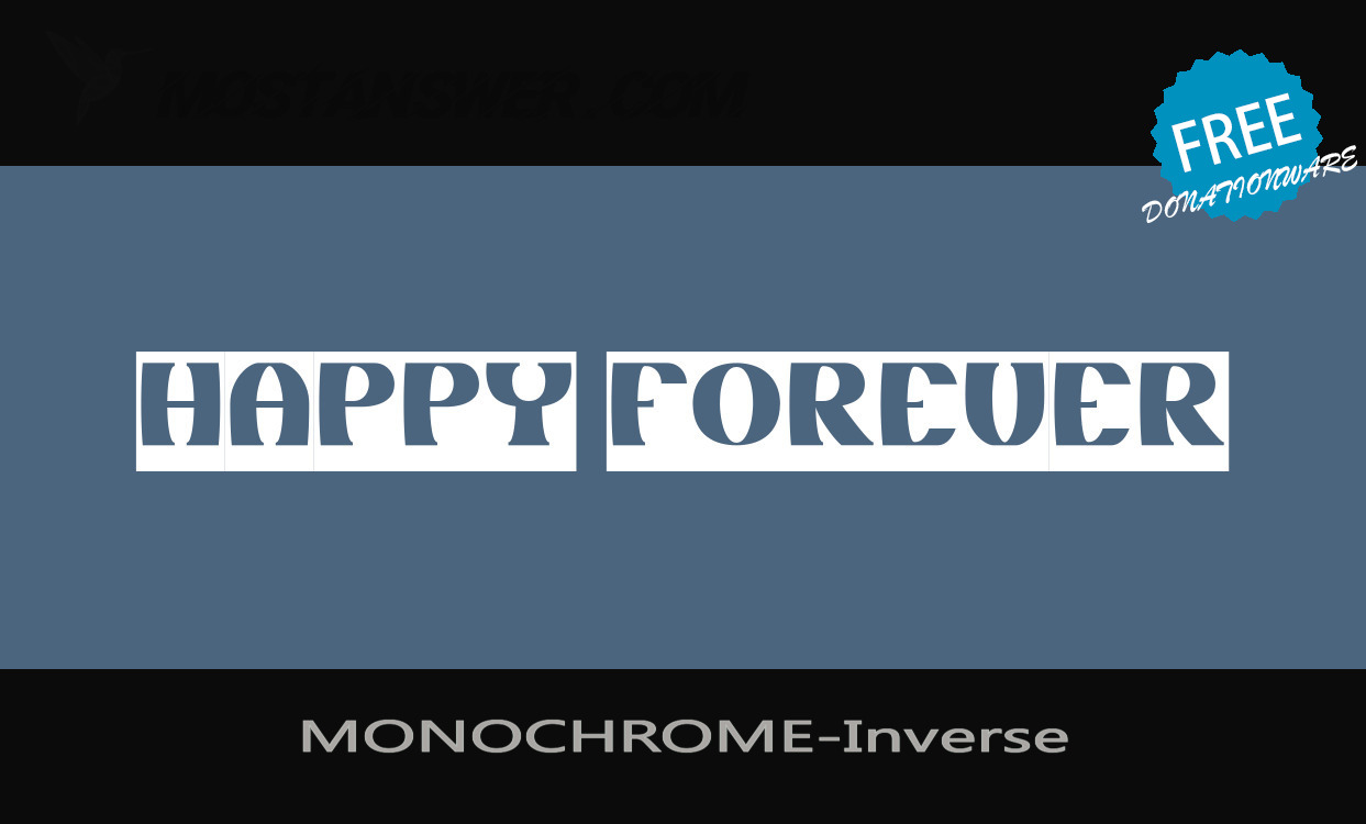 MONOCHROME Inverse Font by weknow | mostfont.com