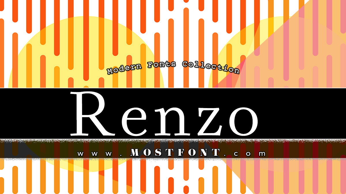 Renzo Font by Marcelo Suazo | mostfont.com