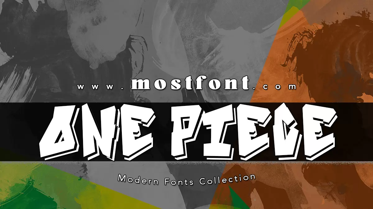 「ONE PIECE」字体效果欣赏 | 最新字体文件免费下载 | mostfont.com