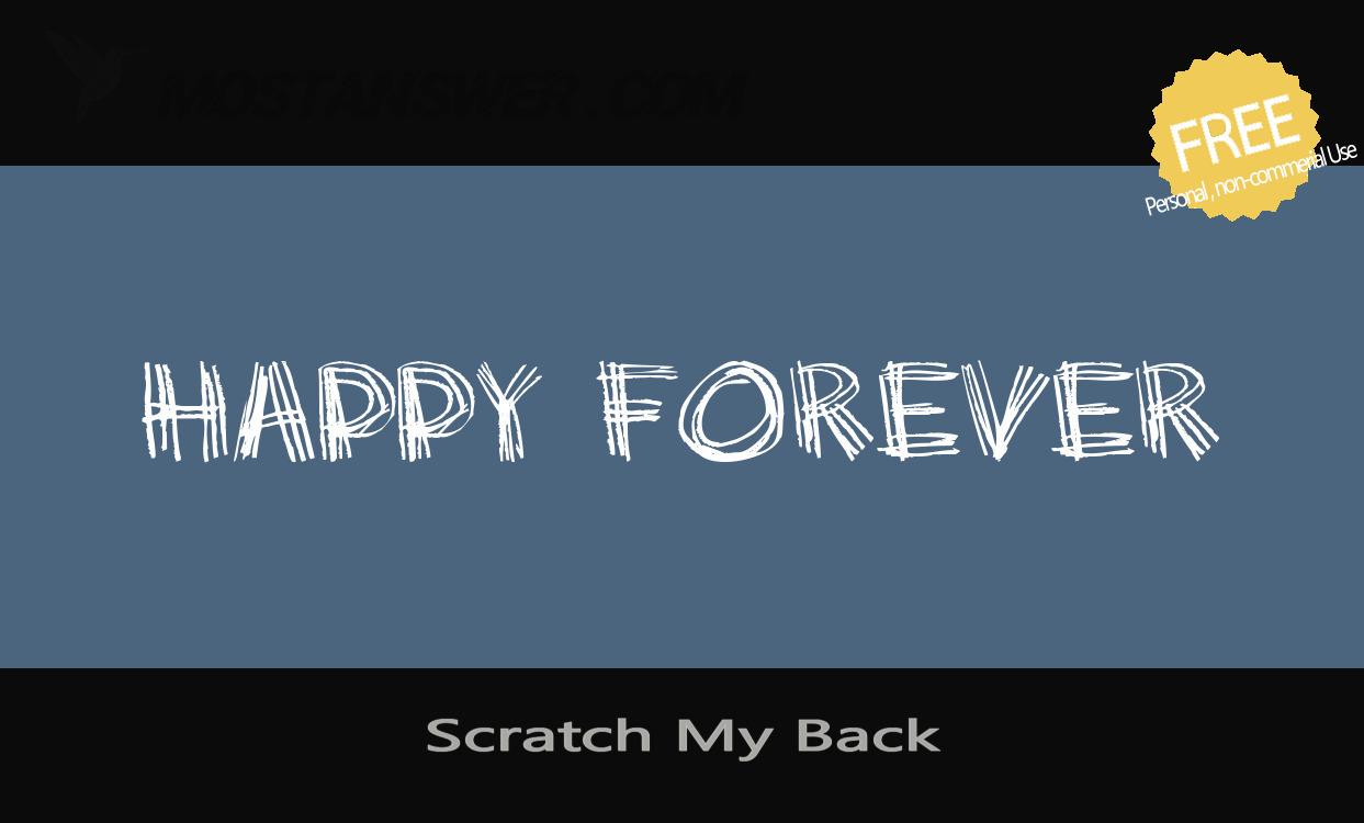 SCRATCHMYBACK Font by Pizzadude | mostfont.com