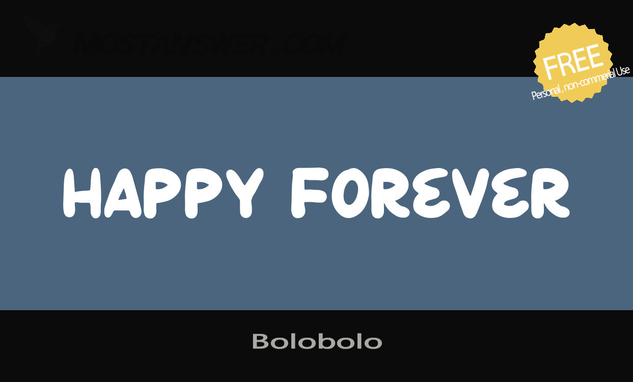 Bolobolo Font by Farid Rahman | mostfont.com