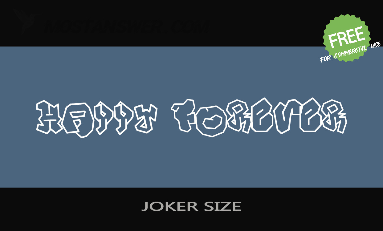 JOKER SIZE Font by Vincent Quintela | mostfont.com