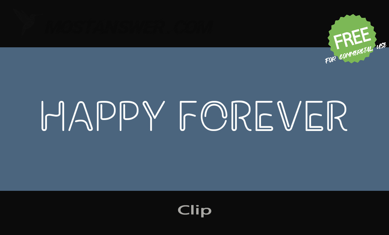 Clip Font by Martn Argello | mostfont.com