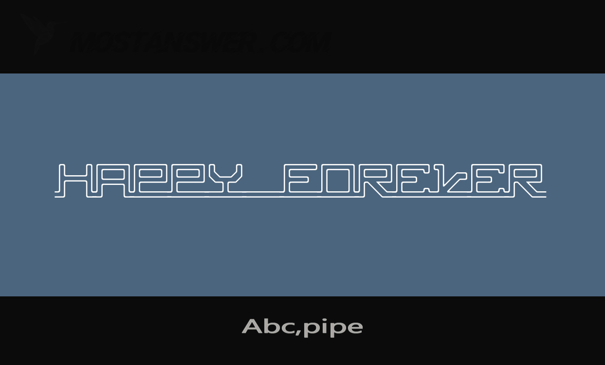 Abc,pipe Font by Inoue Yoshikazu | mostfont.com