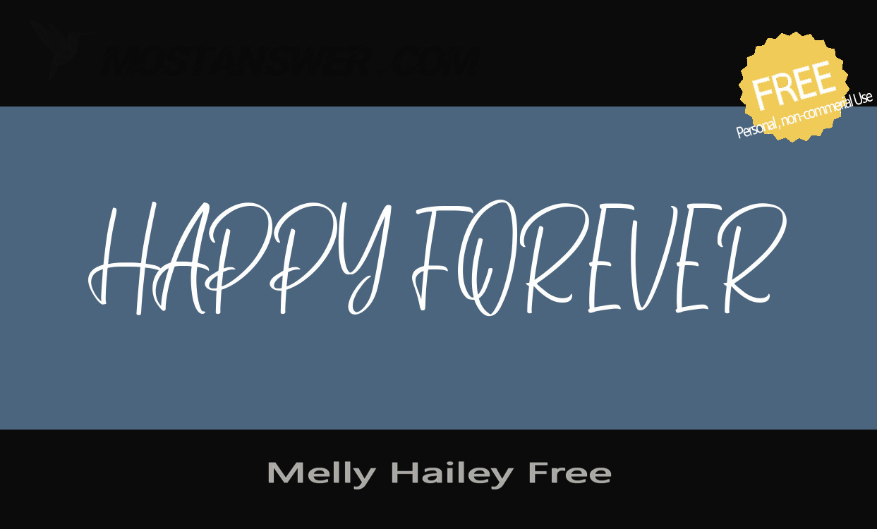 Melly Hailey Free Font by Maulana Creative | mostfont.com