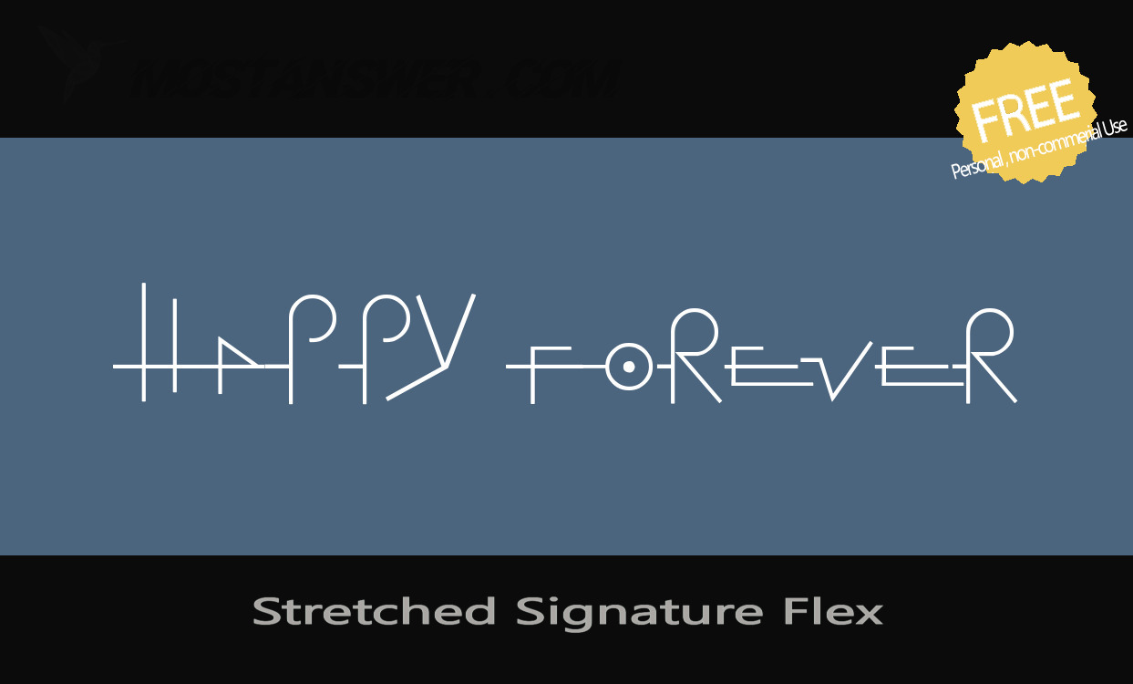 Stretched Signature Flex Font by Galdino Otten | mostfont.com
