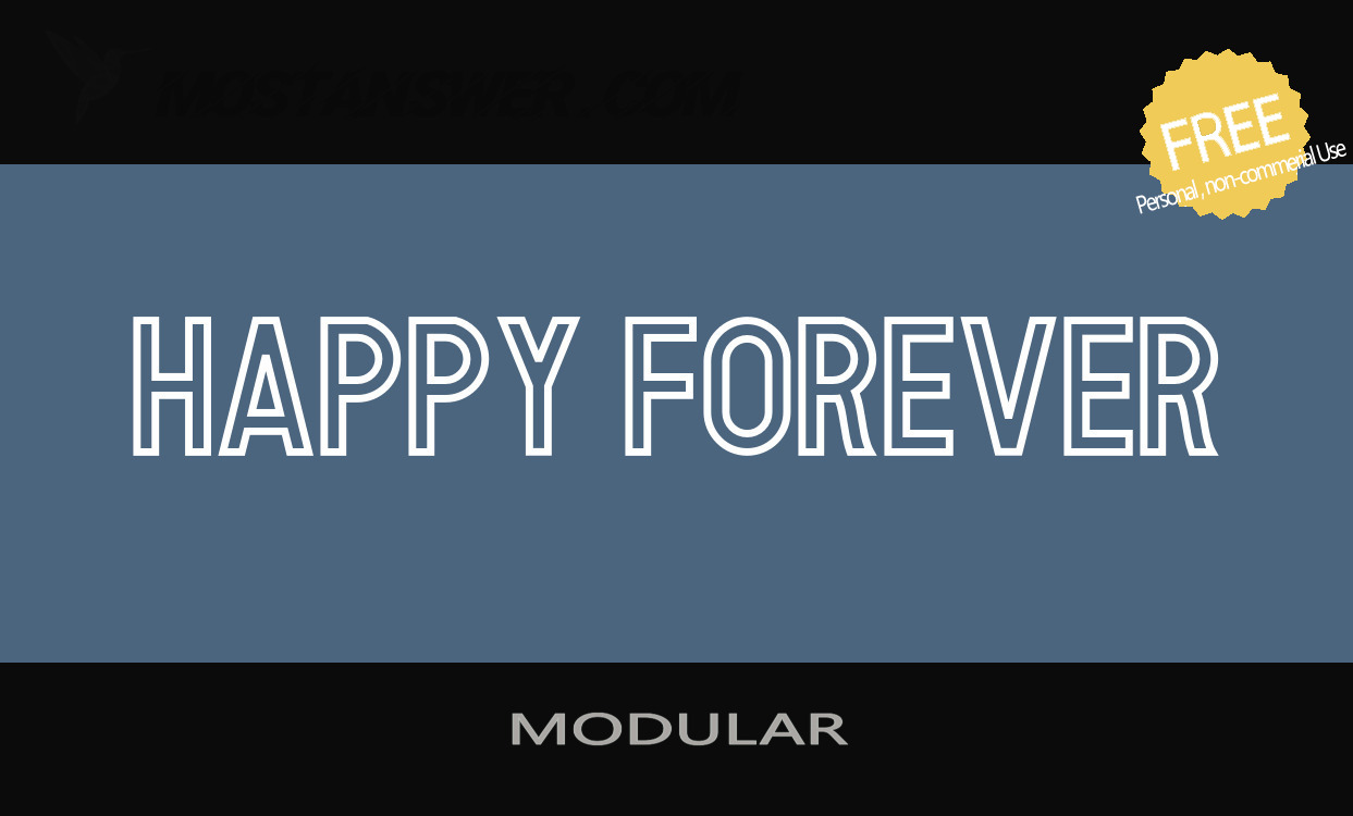 MODULAR Outline14 Font by fortunes co | mostfont.com