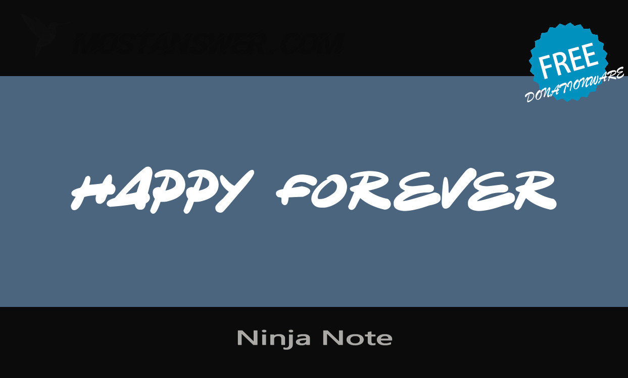 Ninja Note Font by Darrell Flood | mostfont.com