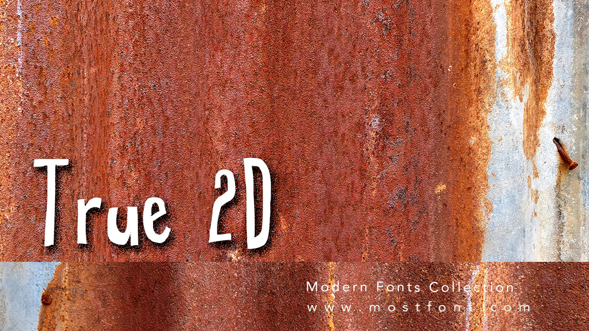 True2D Font by Galdino Otten | mostfont.com