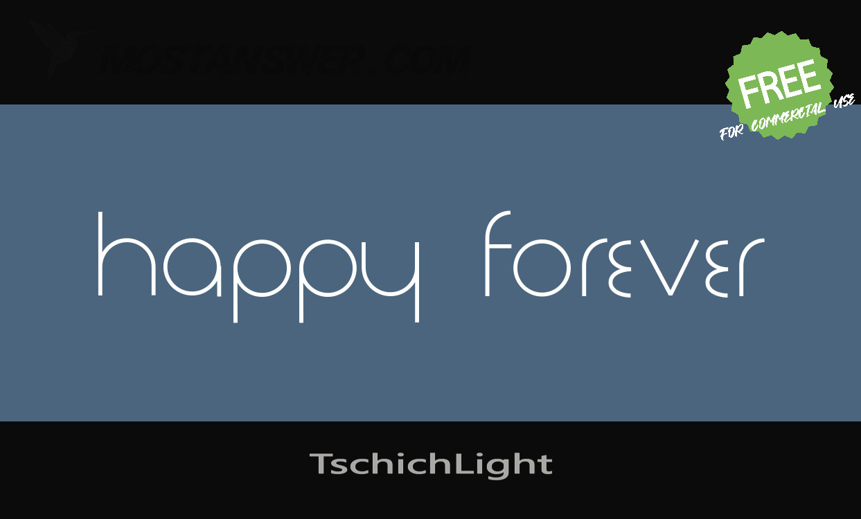 TschichLight Font by Manfred Klein | mostfont.com