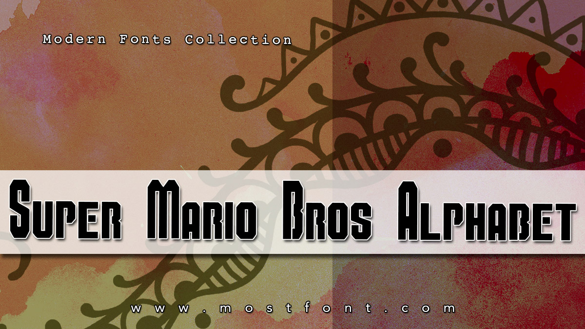Super Mario Bros Alphabet Font Typographic Design | mostfont.com