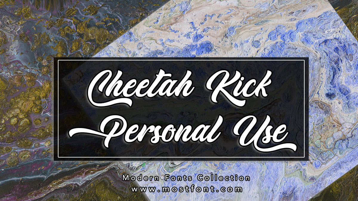 Cheetah Kick (Personal Use Only) Font by Typhoon Type™ - Suthi Srisopha ...