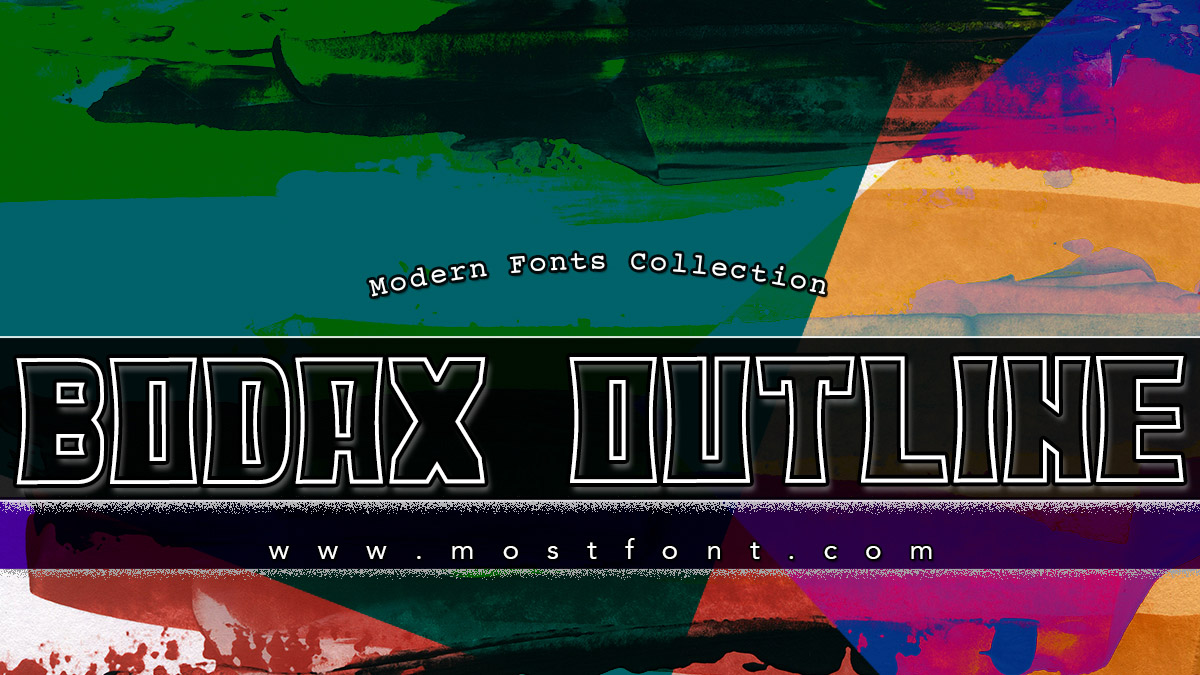 Bodax Outline SVG Font by Risa Andarwati Wazirotun | mostfont.com