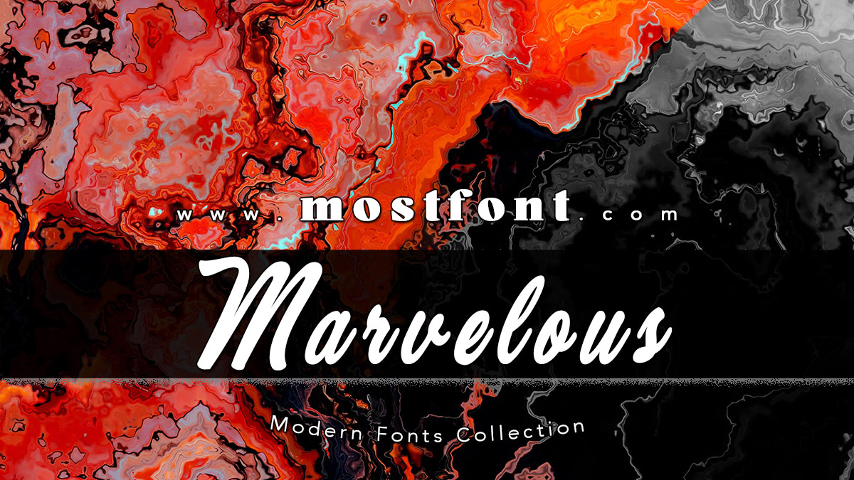 Marvelous Personal Use Font Typographic Design | mostfont.com