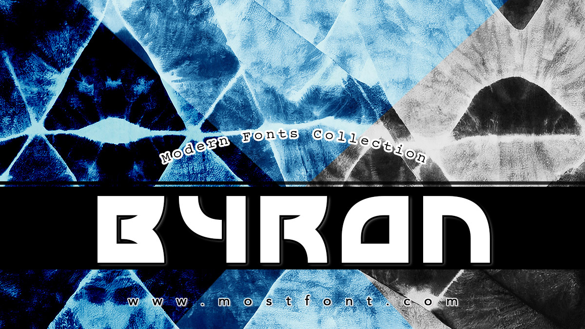 「Byron」字体排版样式 & 字体文件免费下载 | mostfont.com