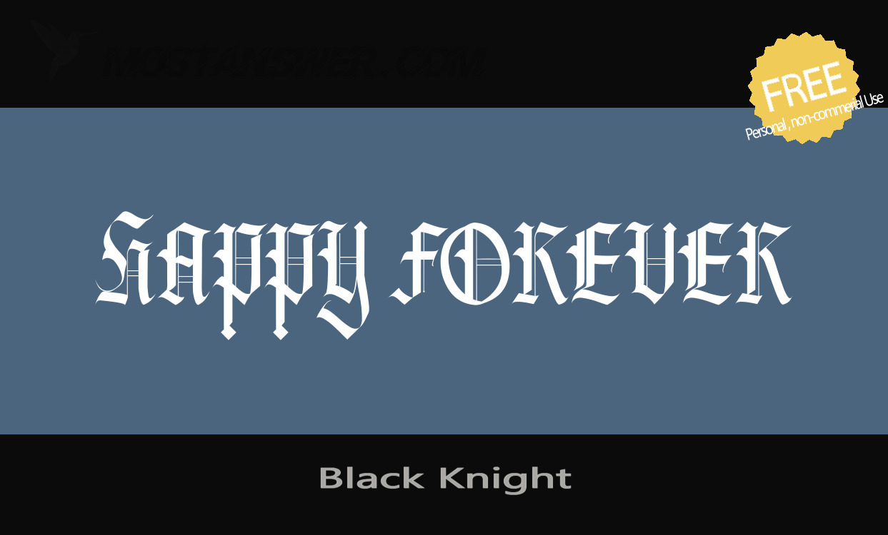 Black Knight Font by Kong Font | mostfont.com