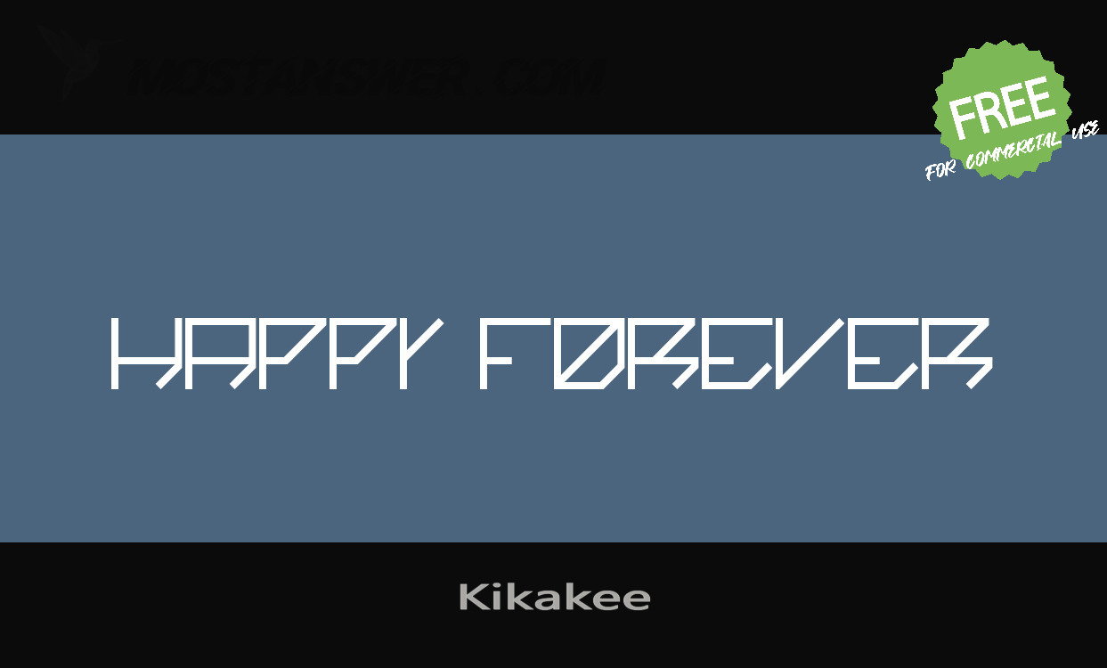 Kikakee Font by P. Brigham | mostfont.com
