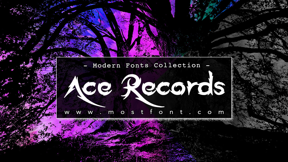 Ace Records Font Typographic Design | mostfont.com