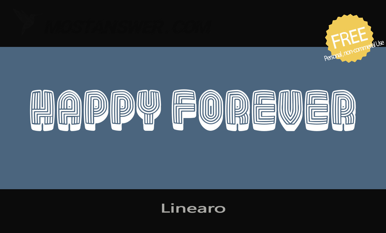 Linearo Font by Vladimir Nikolic | mostfont.com