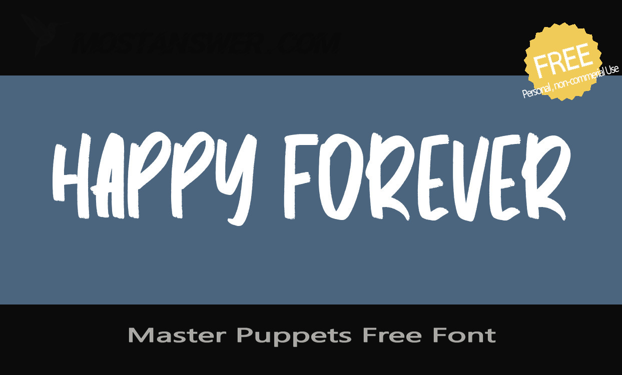 Master Puppets Free Font Font by Maulana Creative | mostfont.com