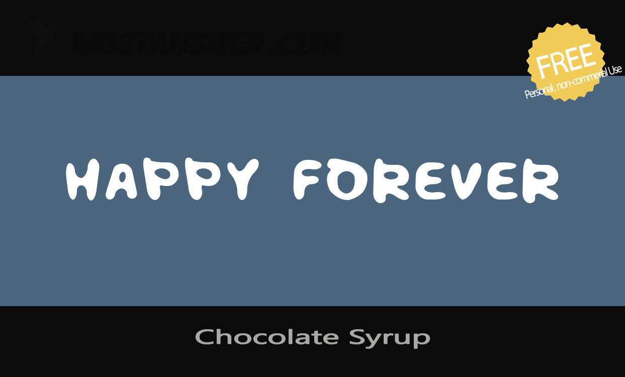 Chocolatesyrup Font by Colorful Typhoon | mostfont.com