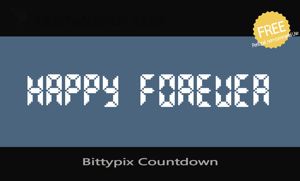 Bittypix Countdown Font by Chequered Ink | mostfont.com