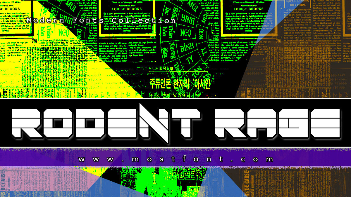「Rodent Rage」字体排版样式 & 字体文件免费下载 | mostfont.com