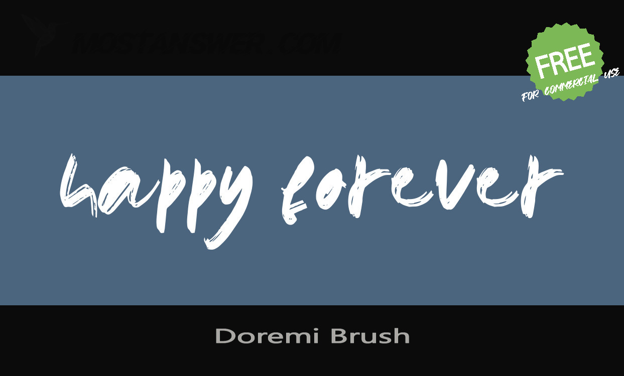Doremi Brush Font by Mr Letters | mostfont.com