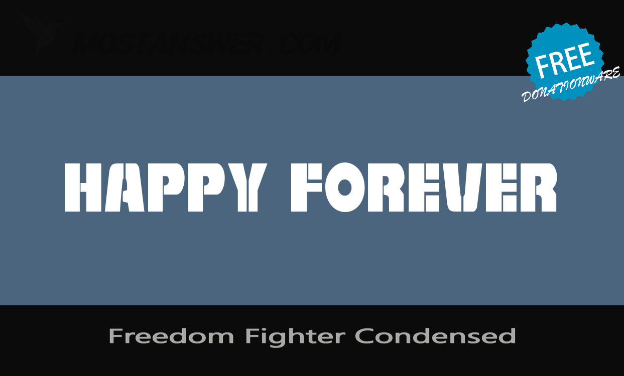 Freedomfightercond Font by Iconian Fonts | mostfont.com