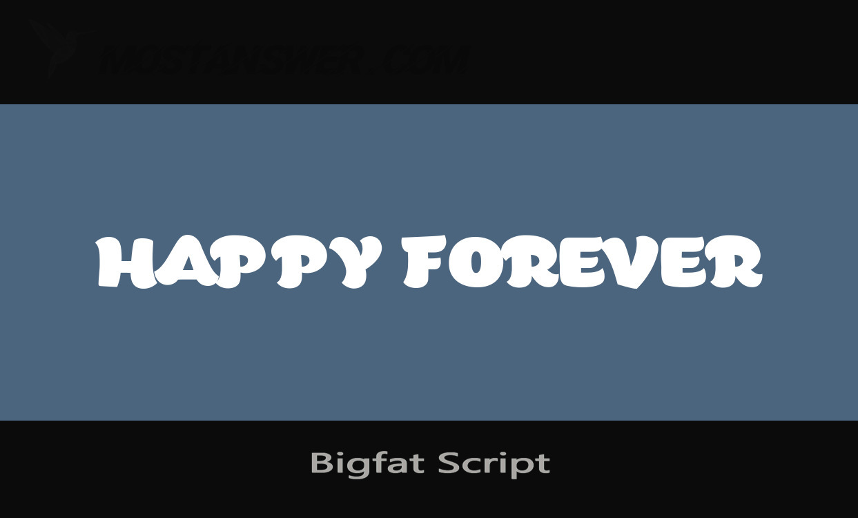 Bigfat Script Font by Hendra Pratama | mostfont.com