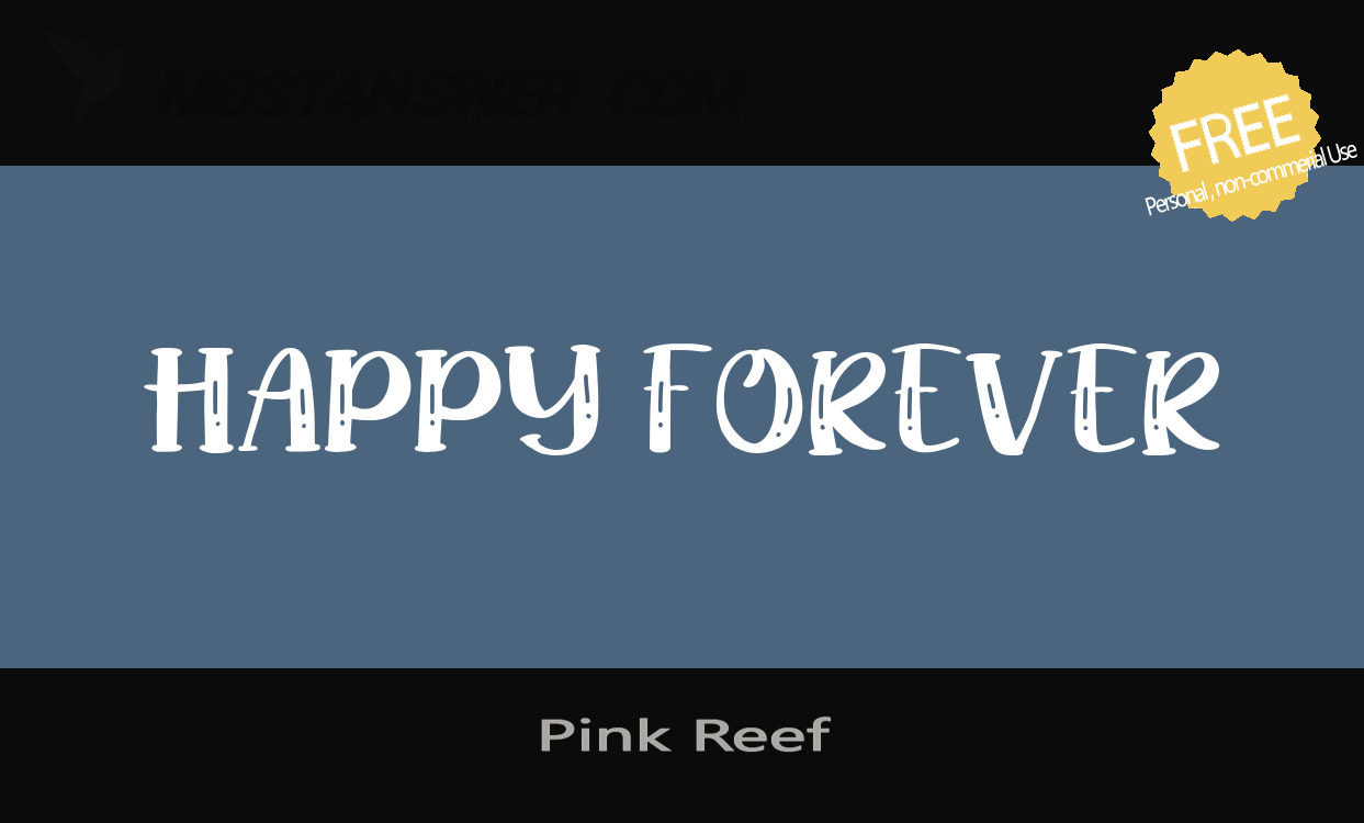 Pink Reef Font by nomlimofont | mostfont.com