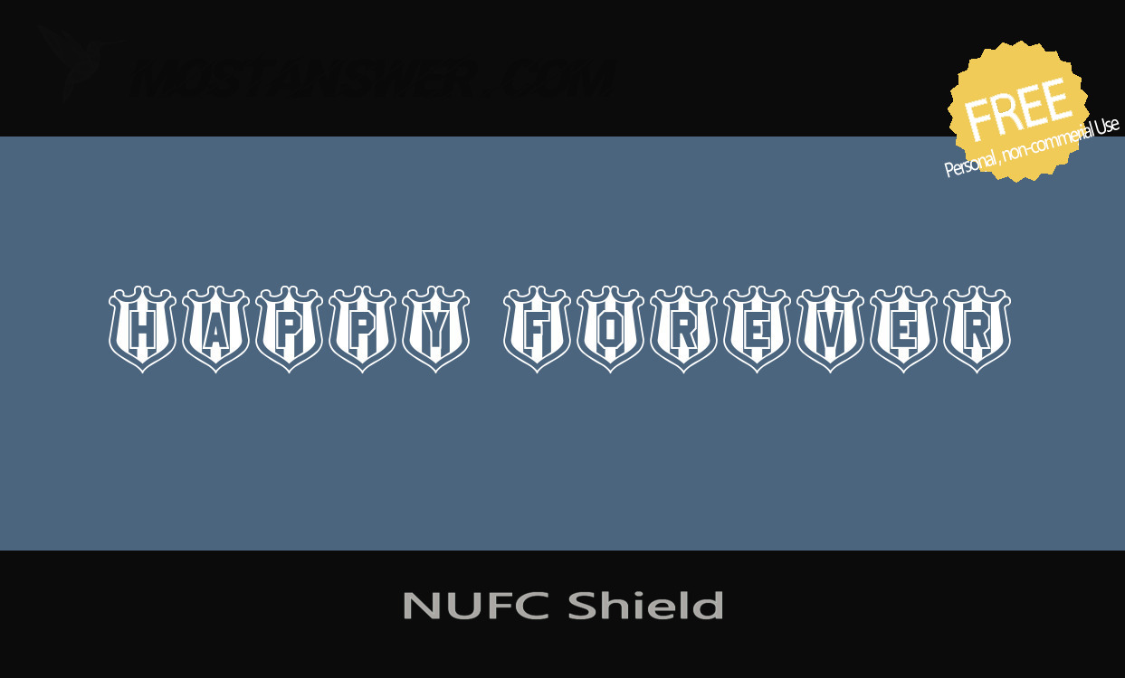 NUFC Sheild Font by nson | mostfont.com