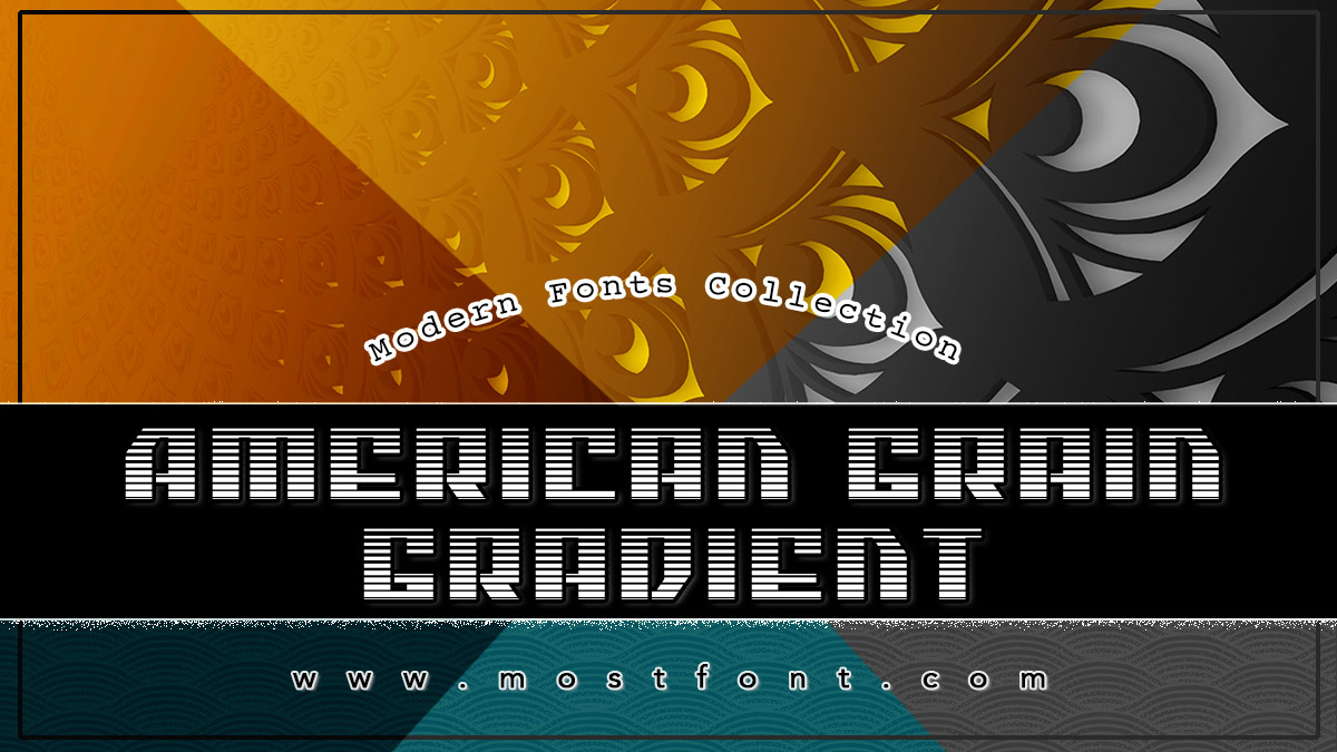American Grain Gradient Font Typographic Design | mostfont.com