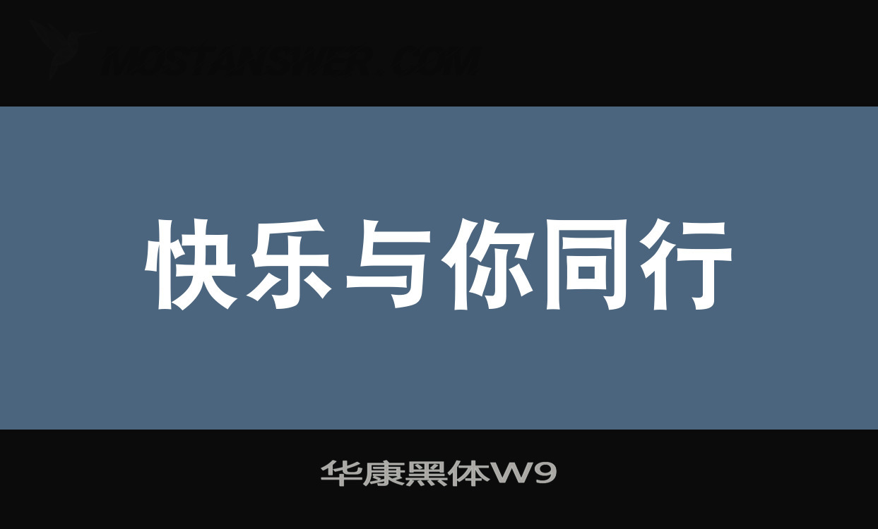 华康黑体W9(P) Font by 华康字型 | mostfont.com