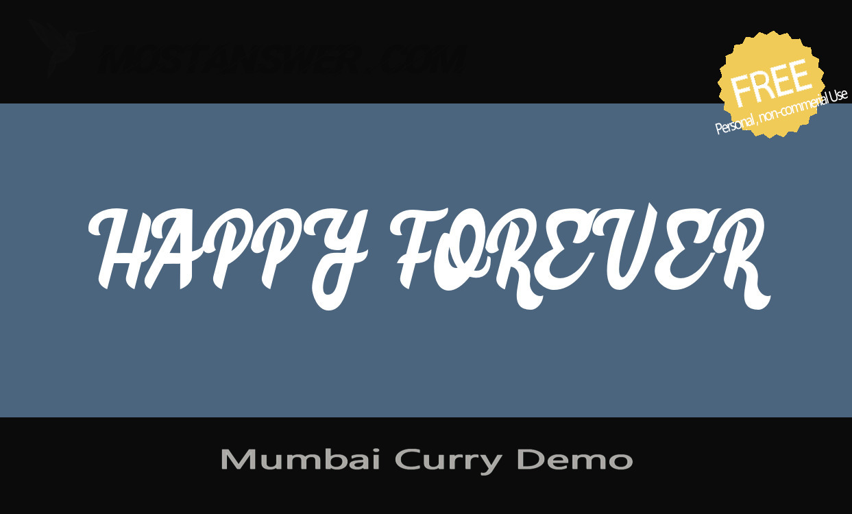 Mumbai Curry Demo Font by Anomali Creative | mostfont.com