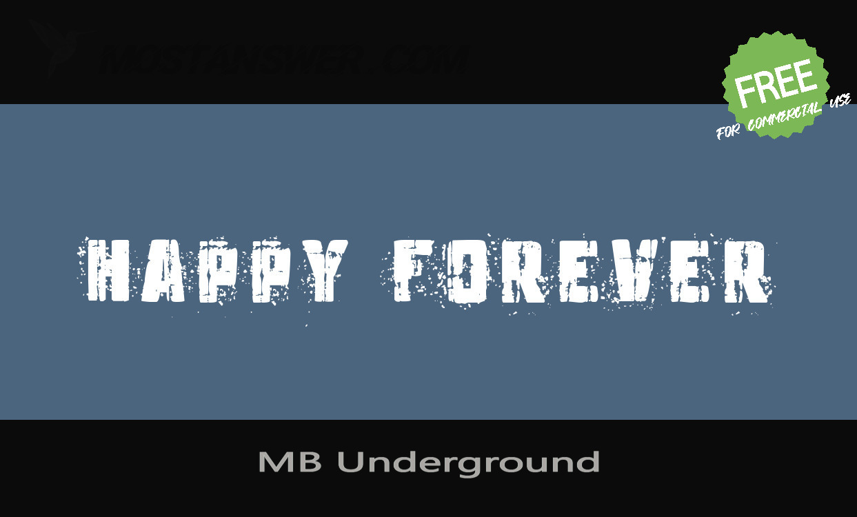 MBUnderground Font by Irina ModBlackmoon | mostfont.com