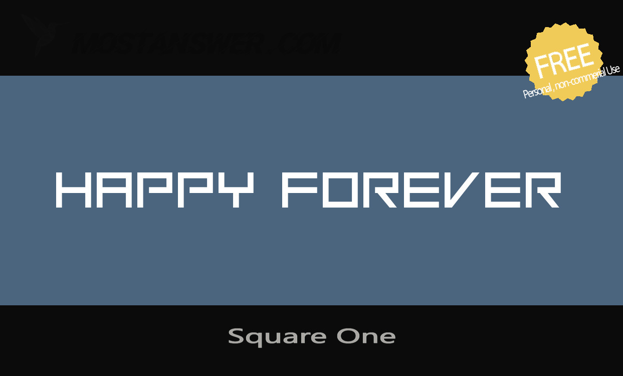 Square One Font by Darrell Flood | mostfont.com