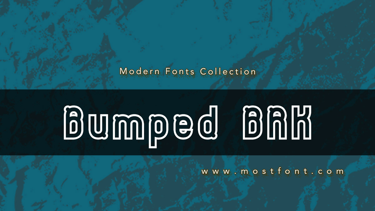 Bumped BRK Font Typographic Design | mostfont.com