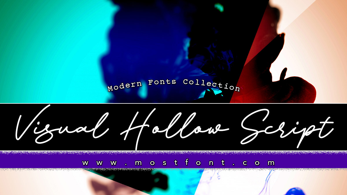Visual Hollow Script Font Typographic Design | mostfont.com