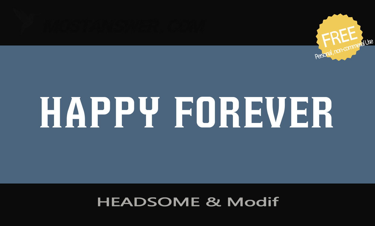 HEADSOME & MODIF Font by 7NTypes | mostfont.com