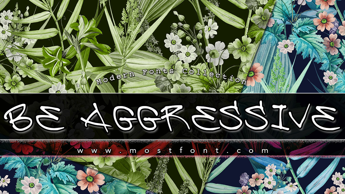 Beaggressive Font by Pizzadude | mostfont.com