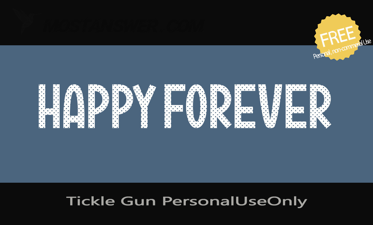 Tickle GunPersonalUseOnly Font by dcoxy - Greg Medina | mostfont.com