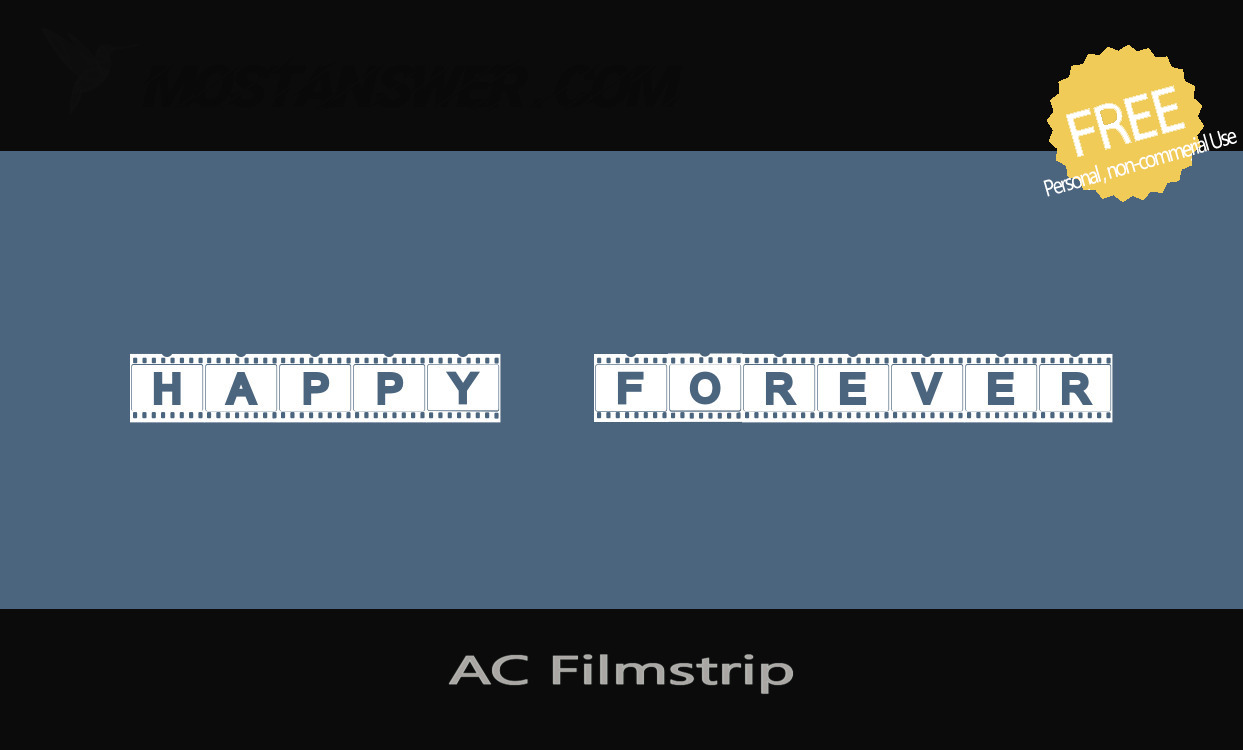 ACFilmstrip Font by Adrian Candela | mostfont.com